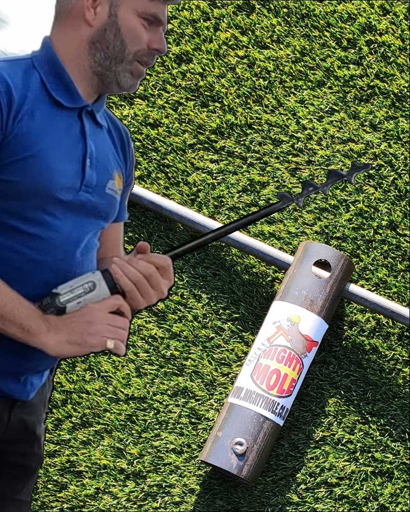 Mighty Mole Borer & Install Tool Set - Mighty Mole Ground Screws ...