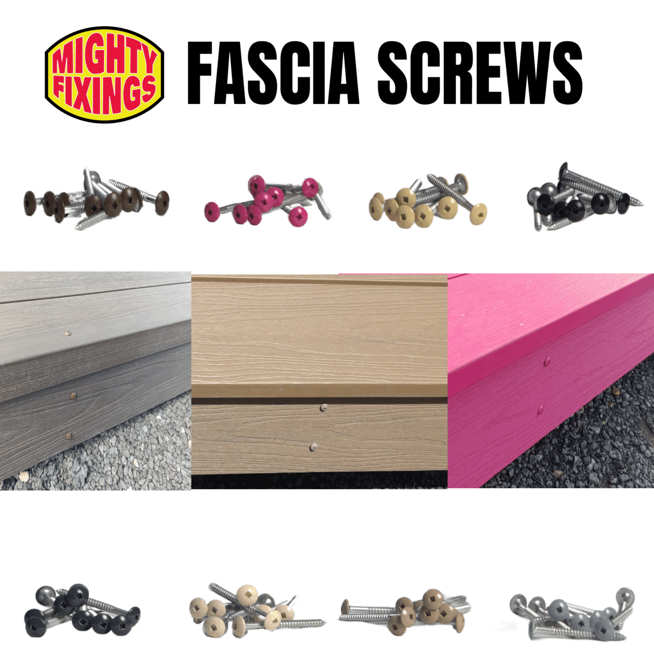 Silver Grey Fascia Screws (RAL7001) – Pack of 10